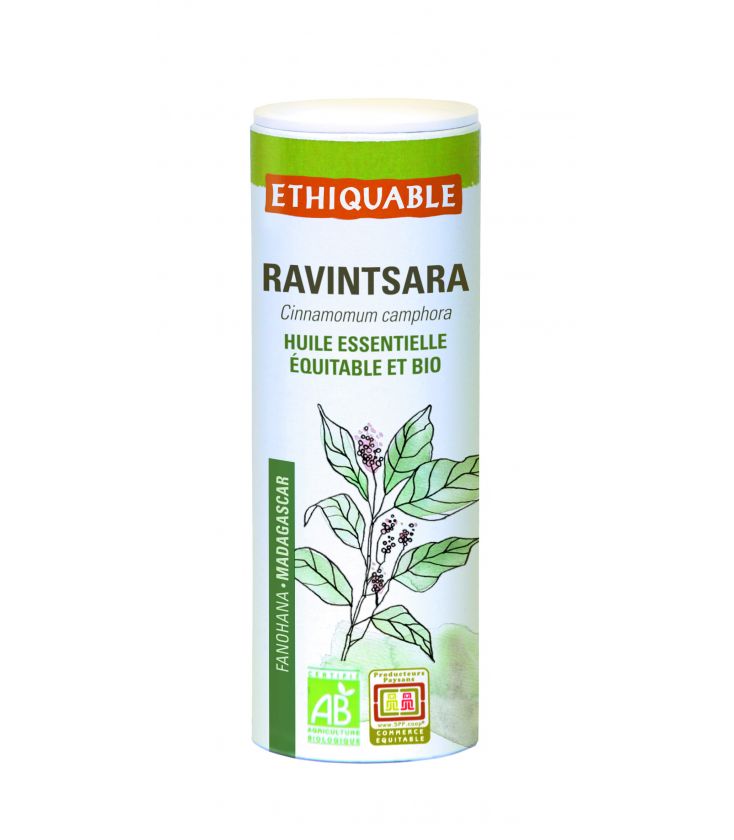 Ravintsara - Huile essentielle bio & équitable - 10 mL | ETHIQUABLE