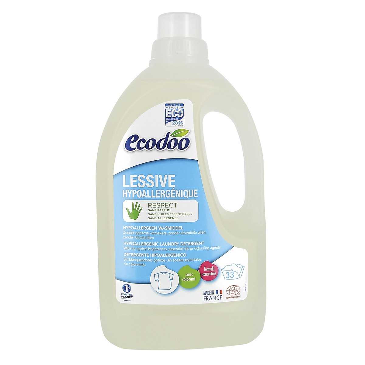 Lessive concentrée écologique hypoallergénique - 1,5 L | ECODOO